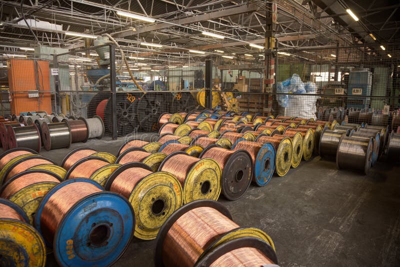 Copper wire stock image. Image of closeup, power, rolls - 89966321