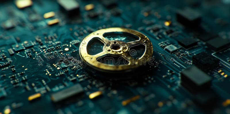 A Copper Wire Spool and the Inner Workings are Visible on a Blueprint ...