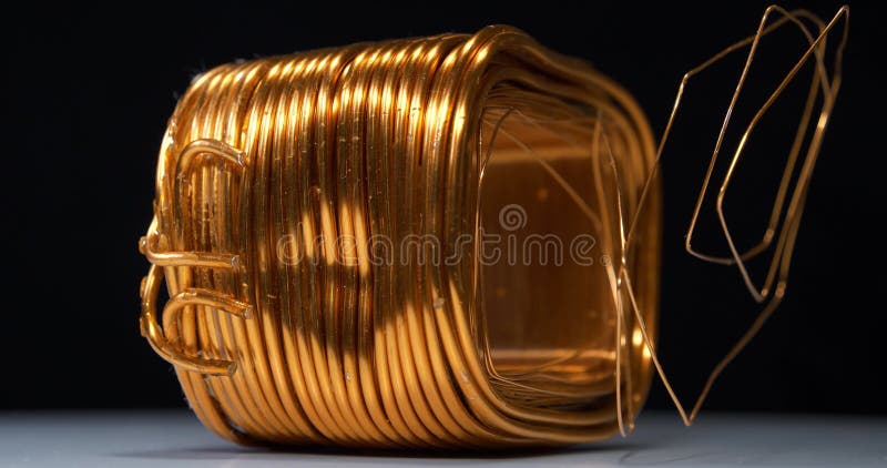 Copper Winding of Step-down Single-phase Transformer Stock Video ...