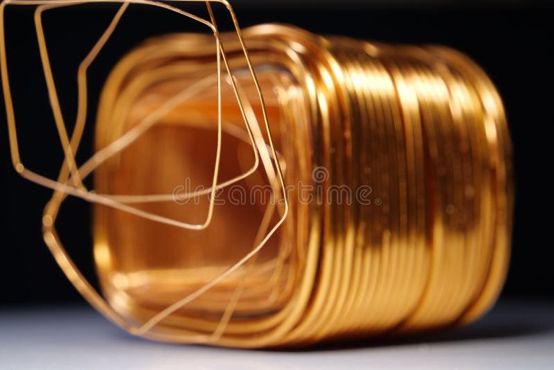 Copper Winding of the Step-down Single-phase Transformer Stock Image ...