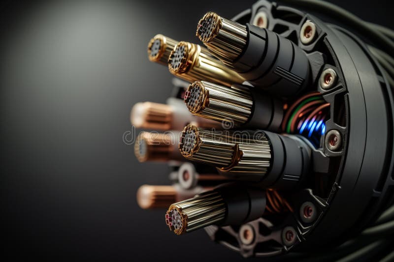 Copper Wires Cable in Winding Generative Ai Stock Illustration ...