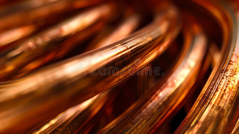 Copper Wires in a Close Up View Stock Image - Image of close, metal ...
