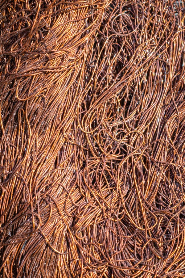 Copper Wires with Visible Details. Background or Texture Stock Photo ...