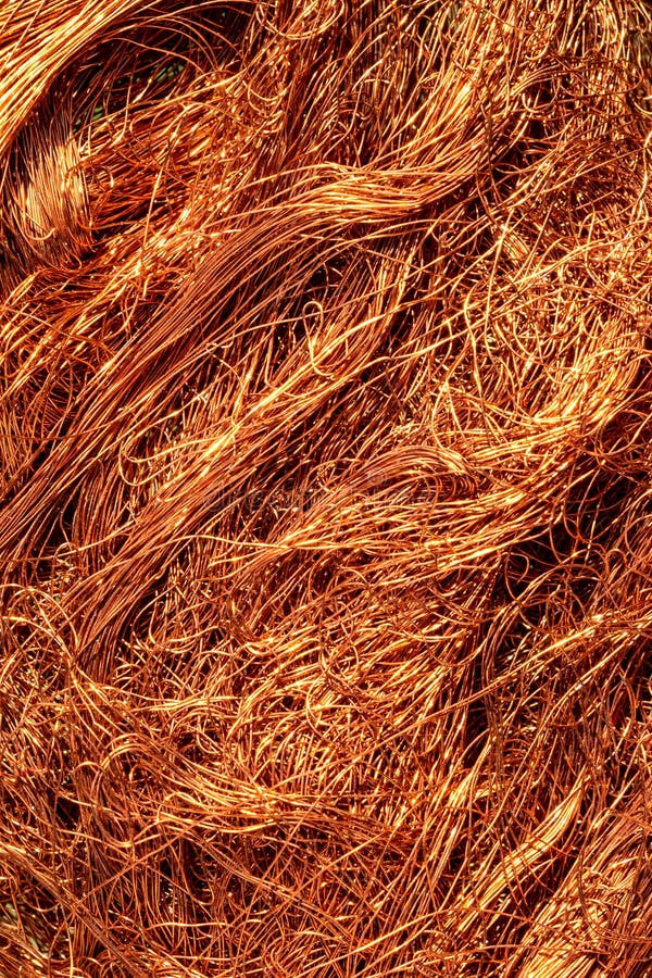 Copper Wires with Visible Details. Background or Texture Stock Photo ...