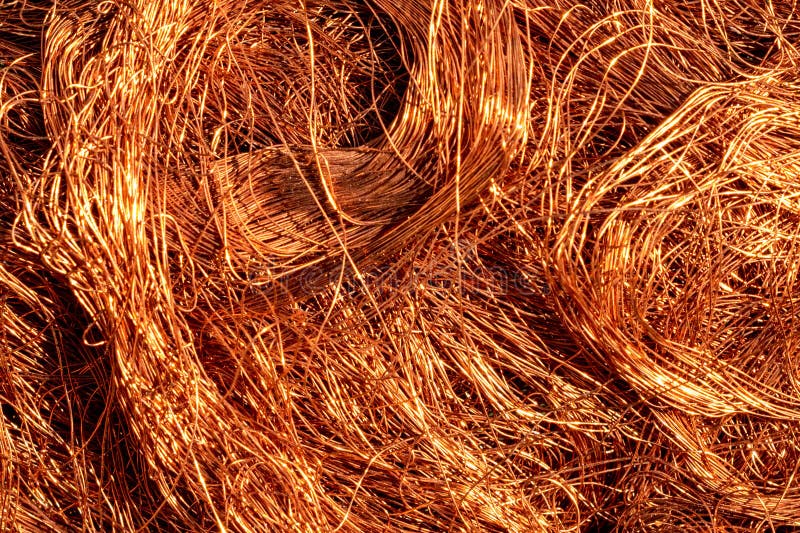 Copper Wires with Visible Details. Background or Texture Stock Image ...