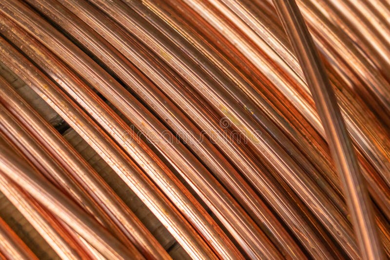 Copper Wires with Visible Details. Background or Texture Stock Image ...