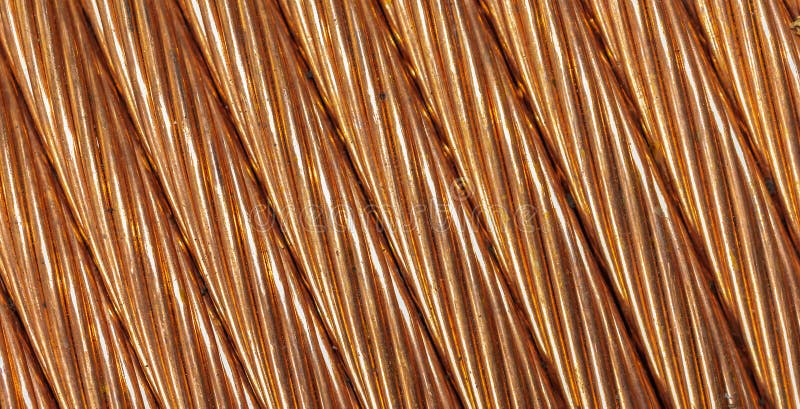 Copper Wires with Visible Details. Background or Texture Stock Image ...