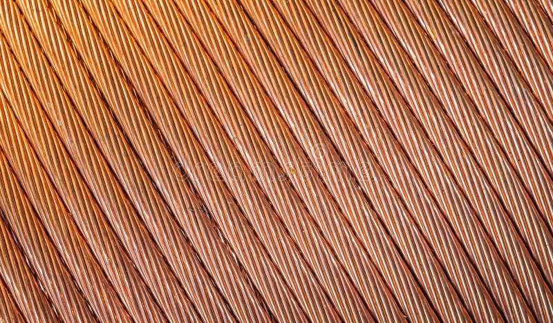 Copper Wires with Visible Details. Background or Texture Stock Image ...