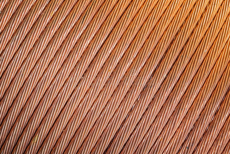 Copper Wires with Visible Details. Background or Texture Stock Image ...