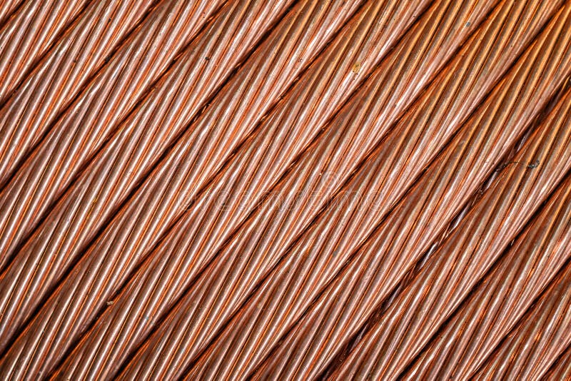 Copper Wires with Visible Details. Background or Texture Stock Image ...
