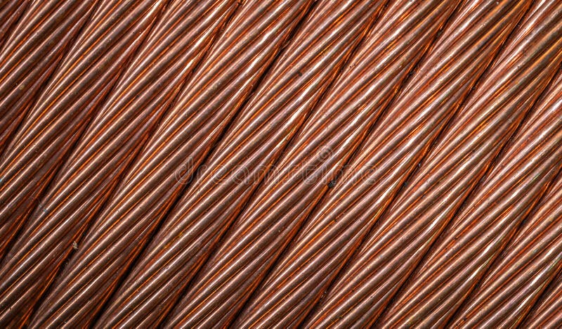 Copper Wires with Visible Details. Background or Texture Stock Image ...
