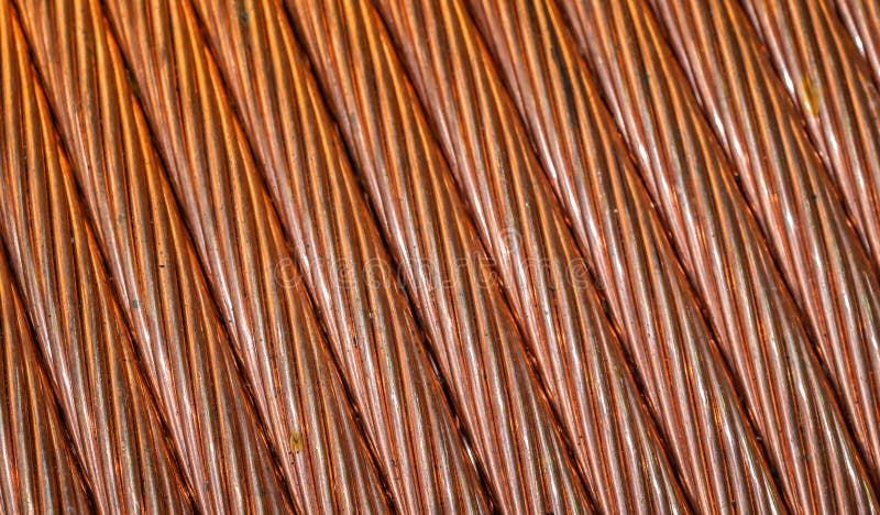 Copper Wires with Visible Details. Background or Texture Stock Photo ...