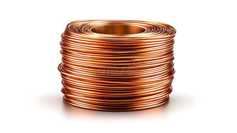 Copper Wiring Roll for Electrical Use Stock Illustration - Illustration ...