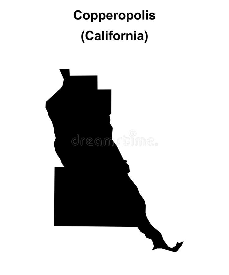 Copperopolis Outline Map Stock Illustrations – 1 Copperopolis Outline ...