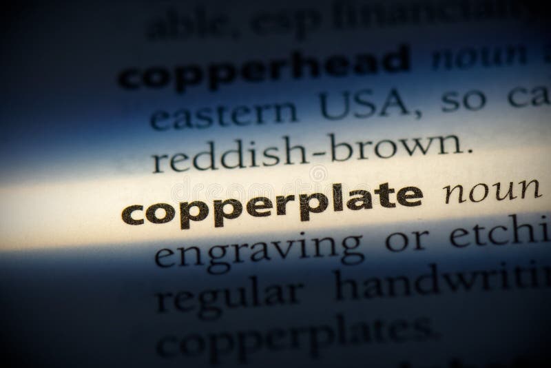 Copperplate stock image. Image of closeup, highlighted - 161393109