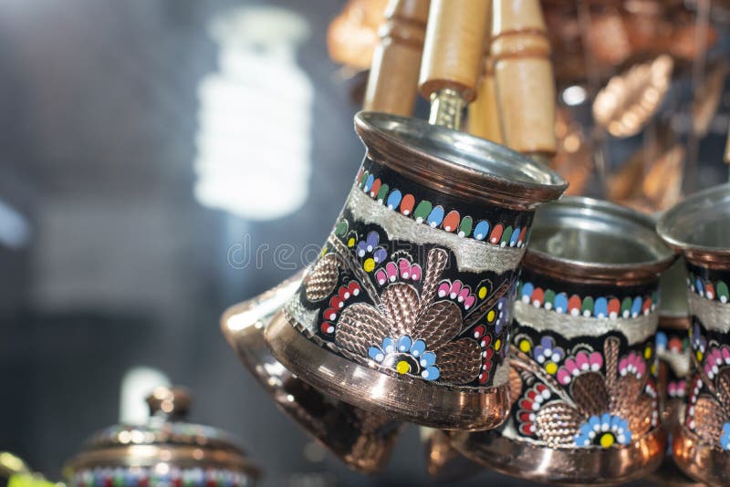 Coppersmith Workshop and Hand Made Copper Things, Suleymaniye Stock ...