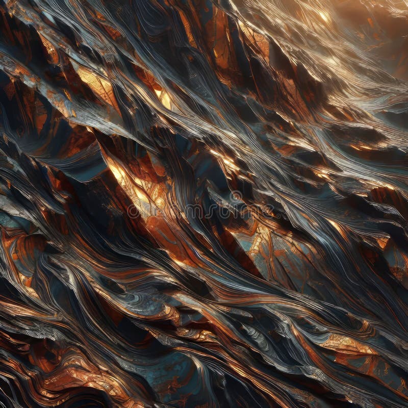 Coppery Ironstone Fields a Surface Composed of Iron Rich Rock Th Stock ...