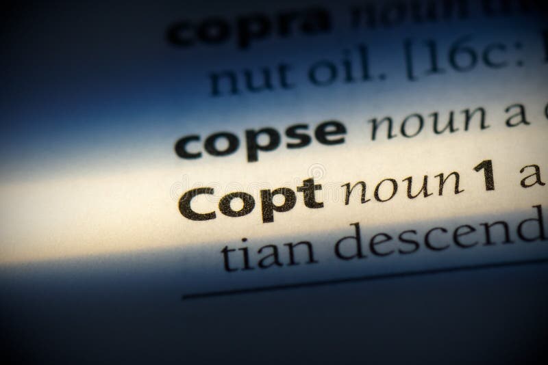 Copt stock image. Image of printed, education, meaning - 161393199