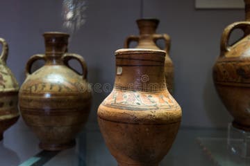 Coptic Artifacts of Pottery in the Museum in Cairo, Egypt Editorial ...