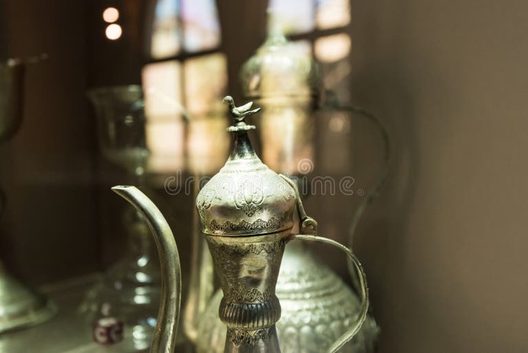 Coptic Artifacts of Silver Egyptian Teapot in the Museum in Cairo ...