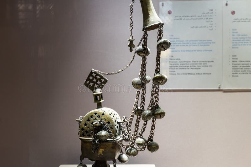Coptic Artifacts of Silver Pottery in the Museum in Cairo, Egypt ...