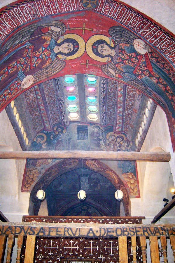 Old Coptic fresco stock photo. Image of cathedral, copt - 16550614