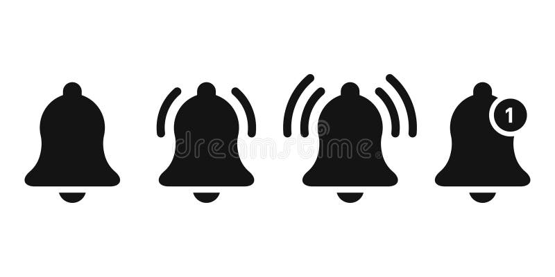 Notification Bell Icon. Alarm Symbol. Ringing Bells Icon. Alarm Clock ...
