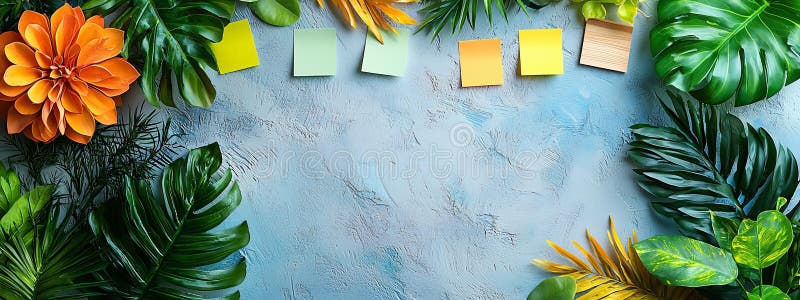 Copy Area with a Business Banner in a Home Office Featuring a Table ...