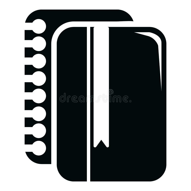 Copy Book Icon, Simple Black Style Stock Vector - Illustration of ...