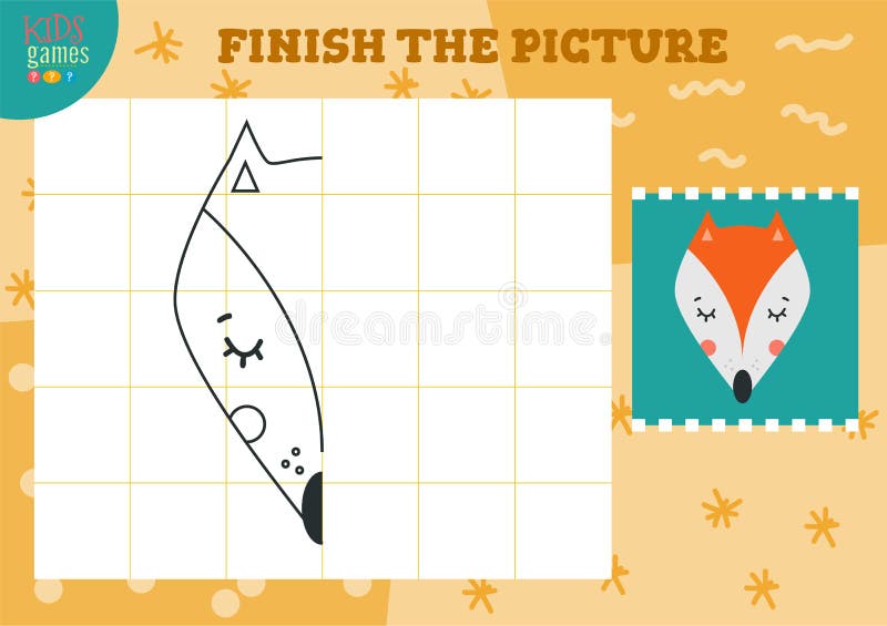 Copy and Complete the Picture Vector Blank Game, Illustration. Stock ...