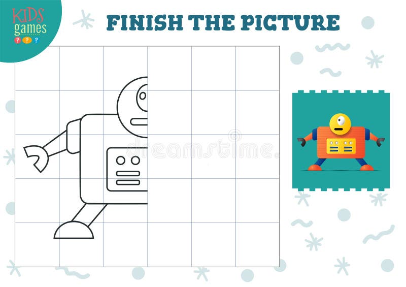 Copy and Complete the Picture Vector Blank Game, Illustration Stock ...