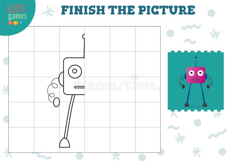Copy and Complete the Picture Vector Blank Game, Illustration Stock ...