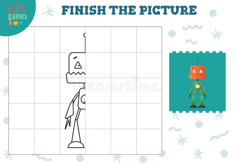 Copy and Complete the Picture Vector Blank Game, Illustration Stock ...