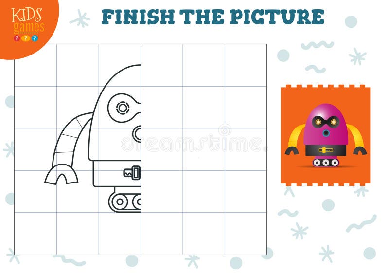 Copy and Complete the Picture Vector Blank Game, Illustration Stock ...