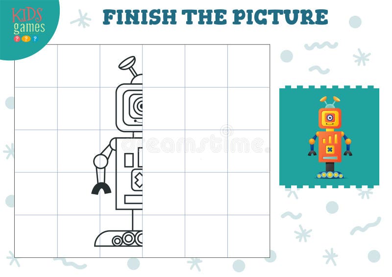 Copy and Complete the Picture Vector Blank Game, Illustration Stock ...