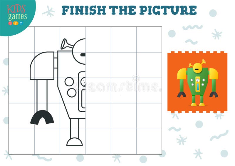 Copy and Complete the Picture Vector Blank Game, Illustration Stock ...