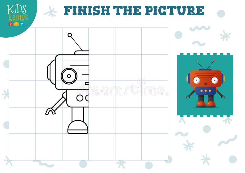 Copy and Complete the Picture Vector Blank Game, Illustration. Stock ...