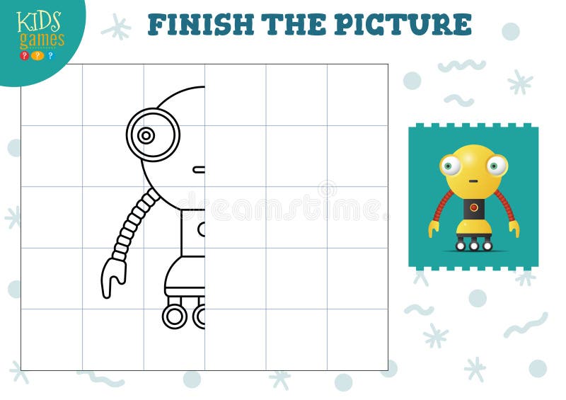 Copy and Complete the Picture Vector Blank Game, Illustration. Stock ...