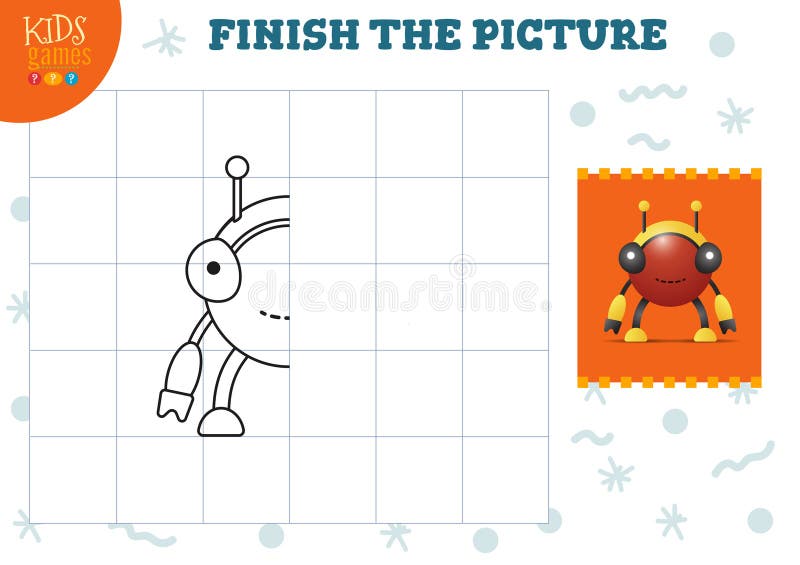 Copy and Complete the Picture Vector Blank Game, Illustration. Stock ...