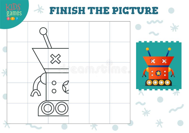 Copy and Complete the Picture Vector Blank Game, Illustration Stock ...