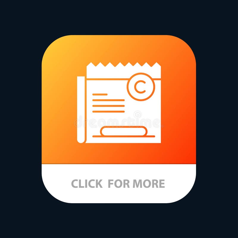 Copy, Copyright, Restriction, Right, File Mobile App Button. Android ...