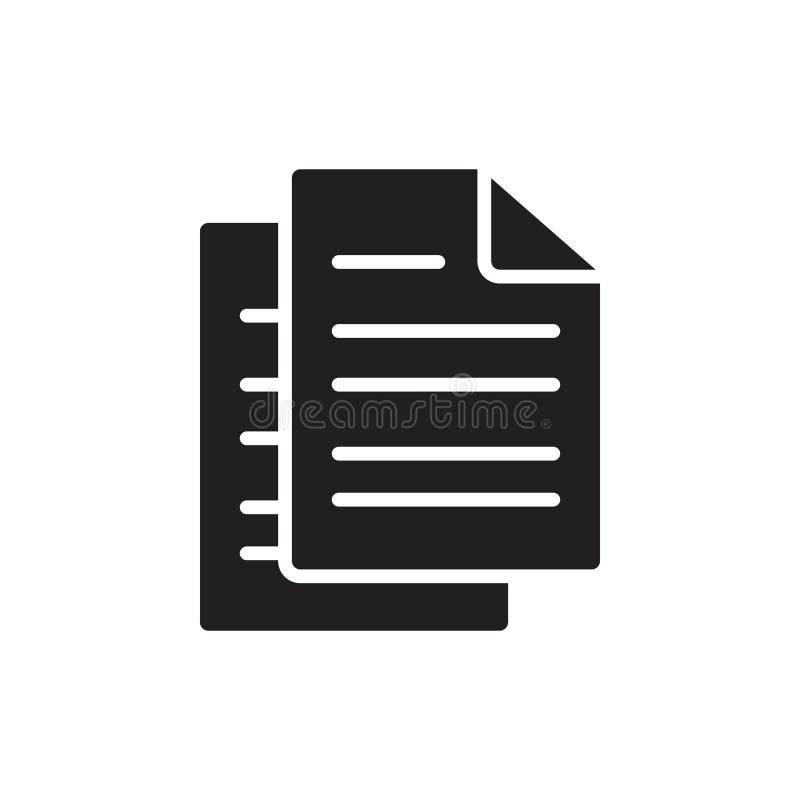 Copy Document Icon Flat Line Illustration Stock Illustration ...