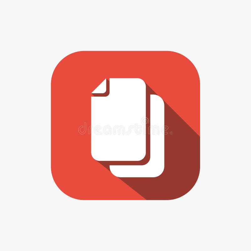 Copy Document Icon. Text Editor Button Sign Stock Vector - Illustration ...