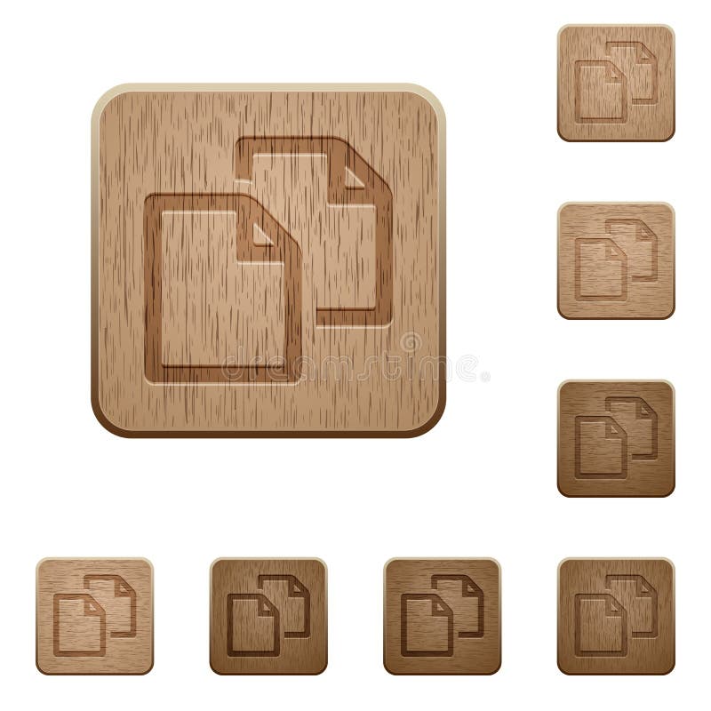Copy Document Wooden Buttons Stock Vector - Illustration of symbol ...