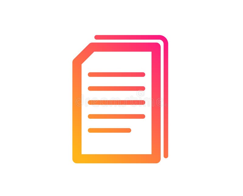 Copy Documents Icon. File Sign. Vector Stock Vector - Illustration of ...