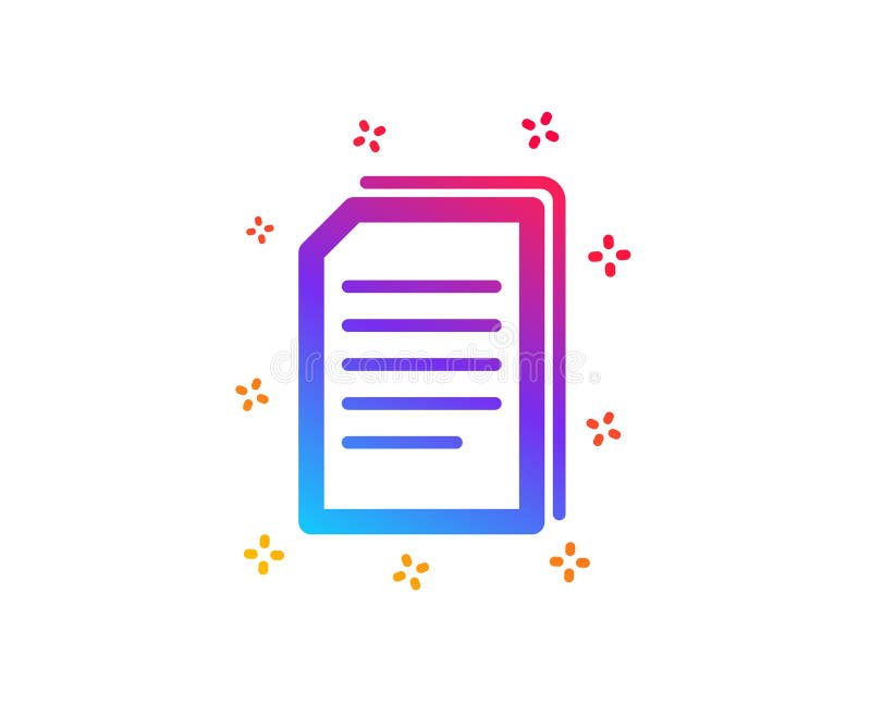 Copy Documents Icon. File Sign. Vector Stock Vector - Illustration of ...