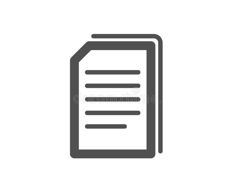 Copy Documents Icon. File Sign. Vector Stock Vector - Illustration of ...