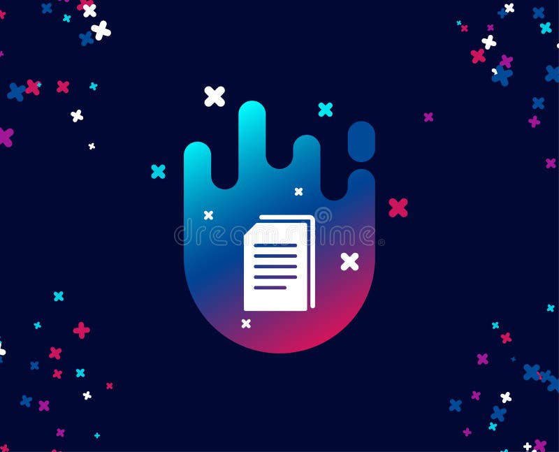 Copy Documents Simple Icon. File Sign. Stock Vector - Illustration of ...