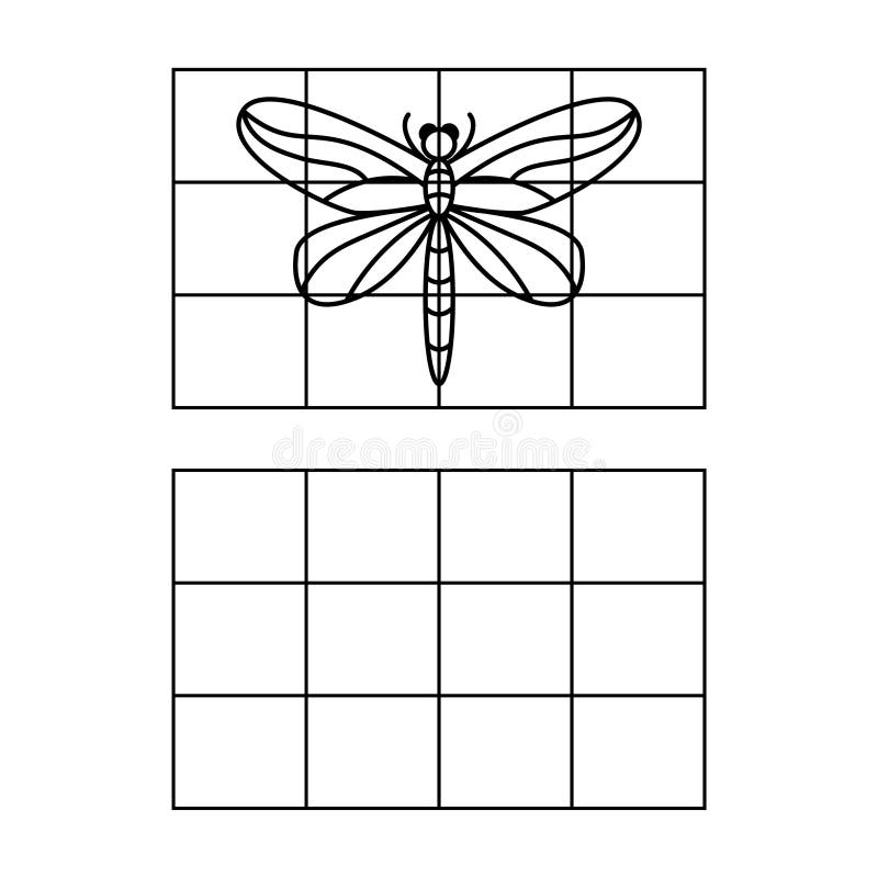 Copy the Drawing Kids Preschool Butterfly Activity Coloring Page Stock ...