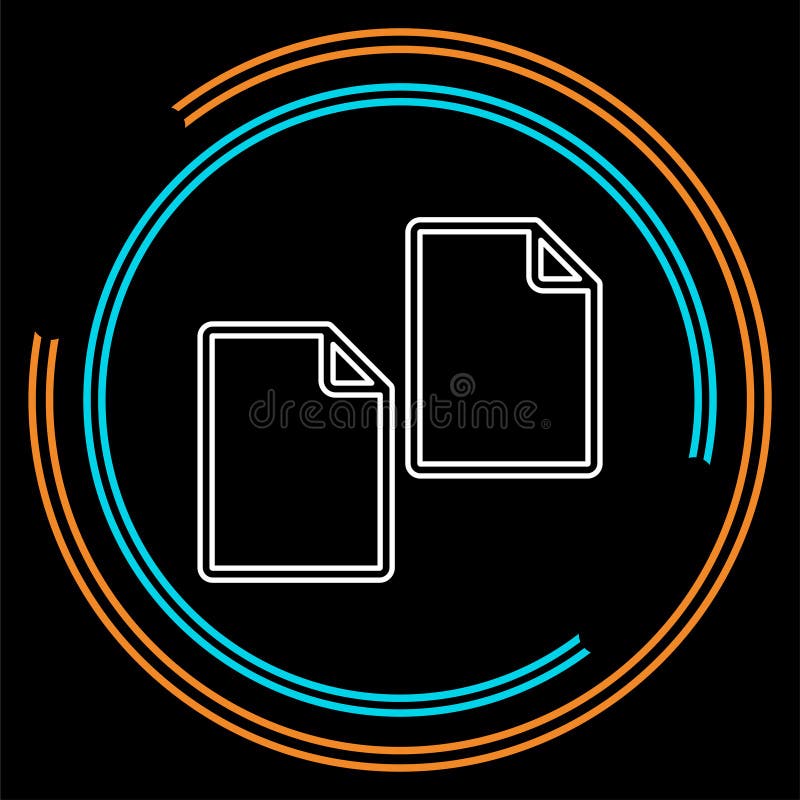 Copy or Duplicate Document Icon Stock Vector - Illustration of line ...